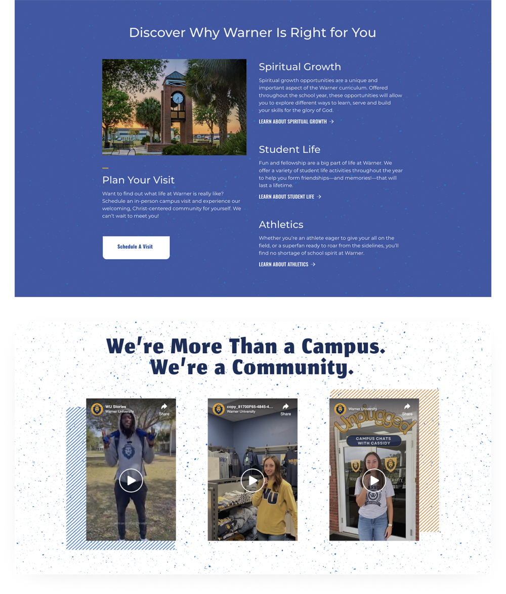 Warner University Website Case Study - Echo Delta